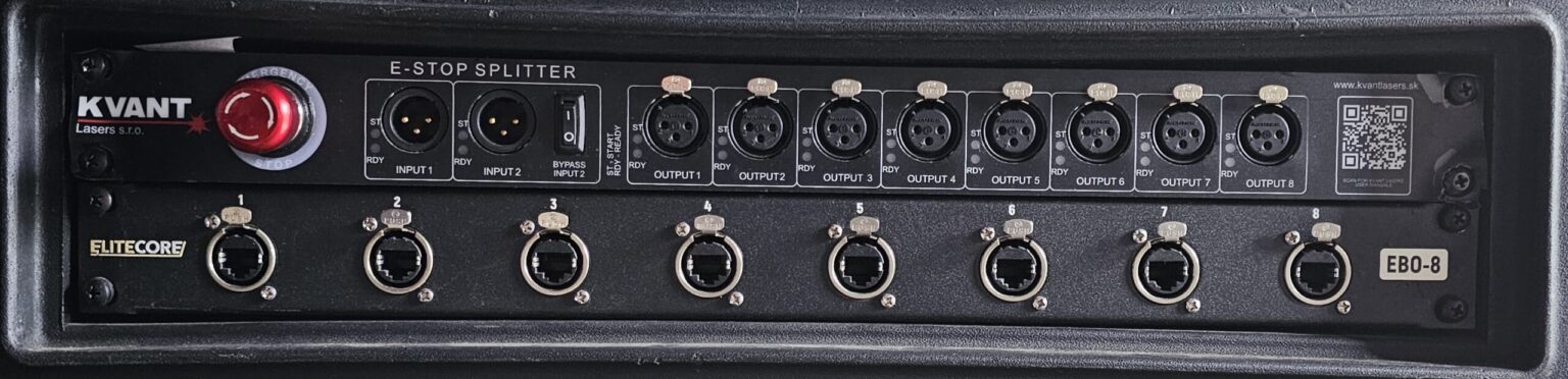 8 Port KVANT Rack w/Ethercon Network Switch - Laser Light Company